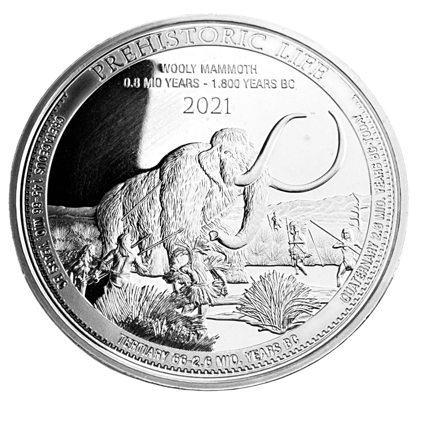 1 ozt Wooly Mammoth 9999 Silver 20 Francs – Northshore Gold and Silver