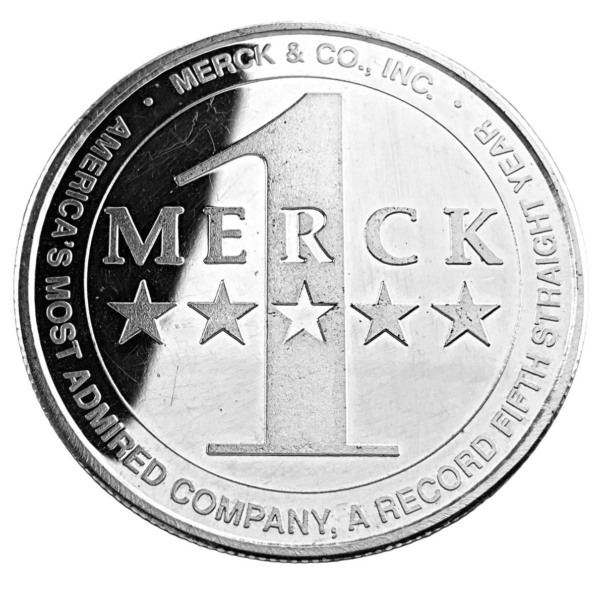 1 ozt Merck 100th 999 Silver Round – Northshore Gold and Silver