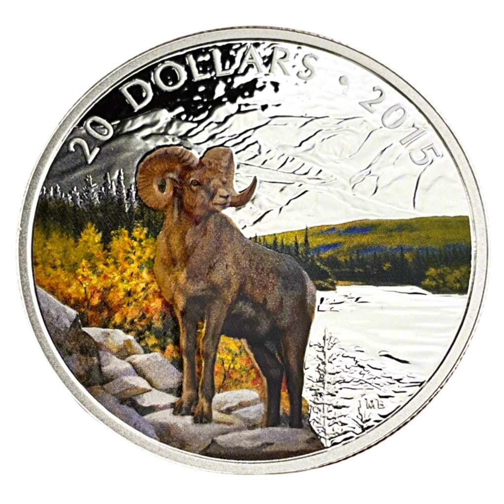1.01 ozt Bighorn Sheep 9999 Silver $20 Coin – Northshore Gold and Silver